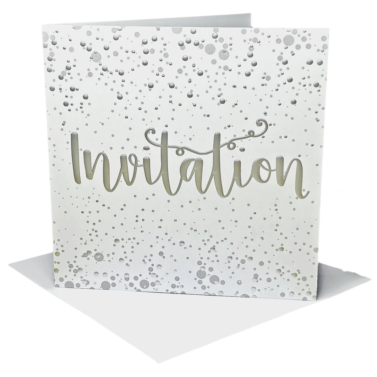 Generic Invitation Cards Envelopes Silver Gold Foil Dot Design Birthda ...