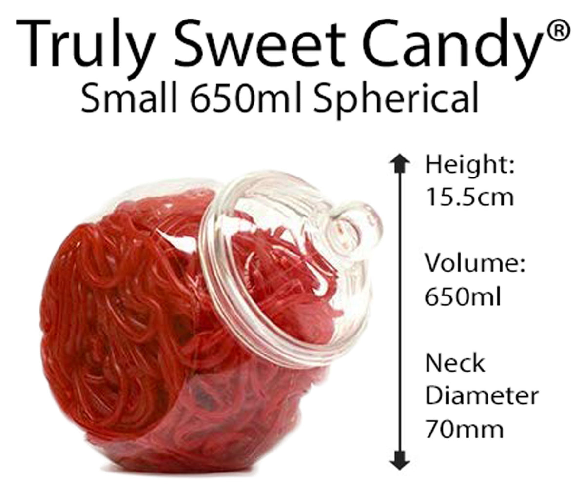 6 Cute Assorted Plastic Sweet Jars incl. 3 styles and sizes, 2 Tongs ...