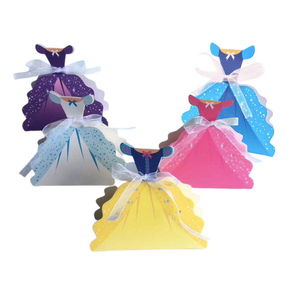 Princess Party Box Cute Mini Boutique Favour Sweet Boxes Dress Loot Bi ...