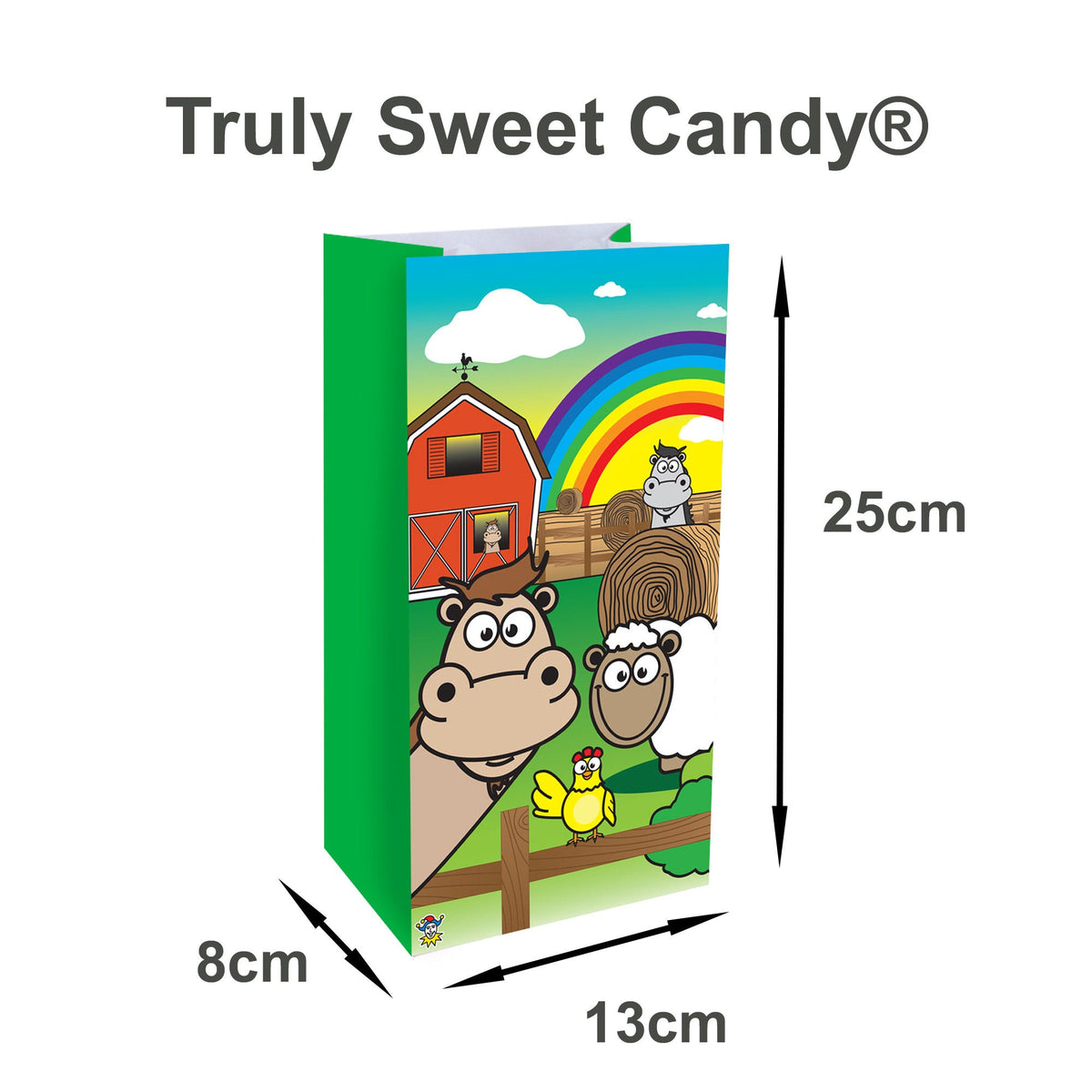 Farm Paper Bags Cute Animal Party Bags with Stickers Treat Birthday Lo ...
